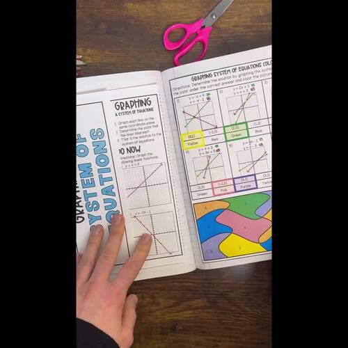 Systems of Equations Foldables | Notes | Interactive Notebook 8th Grade ...
