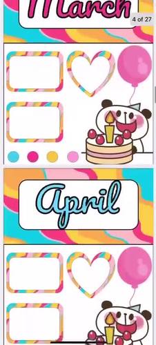 Birthday Bulletin Board- Month Posters and Birthday Banner | TPT