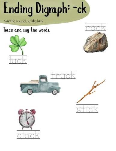 Ending Digraphs & Blends Phonics Workbook | Nature Inspired Homeschool ...