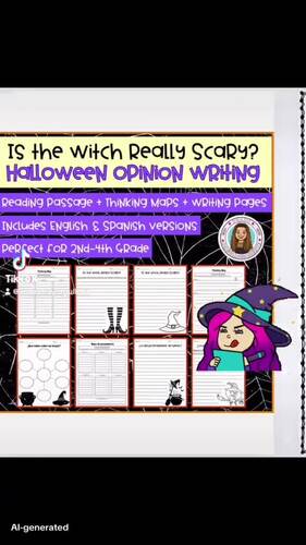 Is the Witch Really Scary? – Halloween Opinion Writing Bundle-English ...