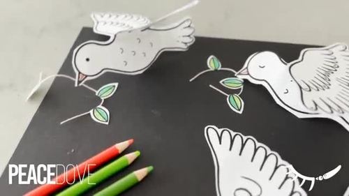 Memorial Day Craft │Dove of Peace │Remembrance Day Craft by Draw Calm