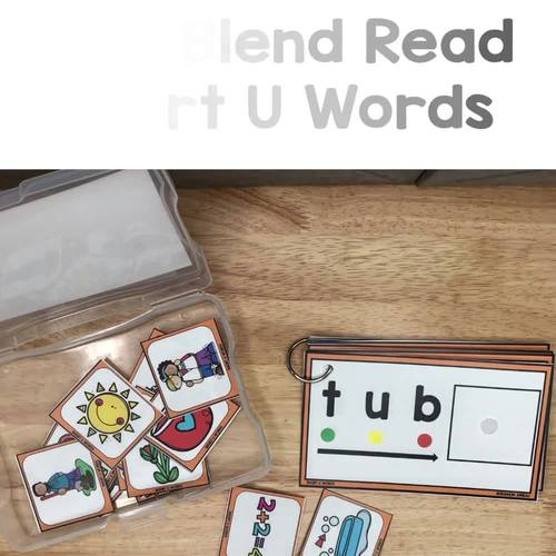 Blending CVC Words Short U Tap, Blend, Read Flashcards | Orthographic ...