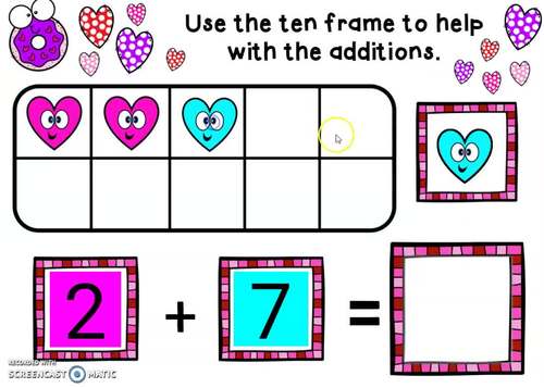 Ten Frame Addition Boom Cards™ Distance Learning Math by Creating 4 ESL
