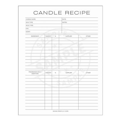 Candle Making Planner – 10-Page Printable Section from Candle Business ...