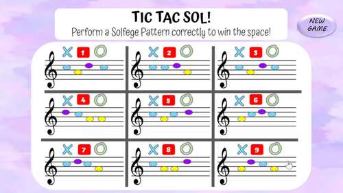 TIC TAC SOL! SOLFEGE TIC TAC TOE FEATURING SOL MI AND LA! by Katie Wasko