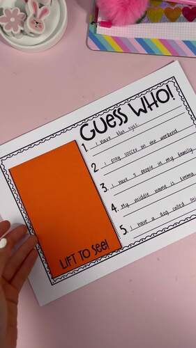 Back to School | Guess Who? by Mrs Edgar | TPT