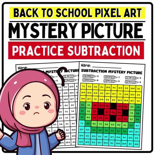 ️Back to School Mystery Picture subtraction addition Color by number ...
