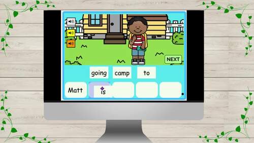 Sentences Word Order Spring (Boom Cards with Audio) | TPT
