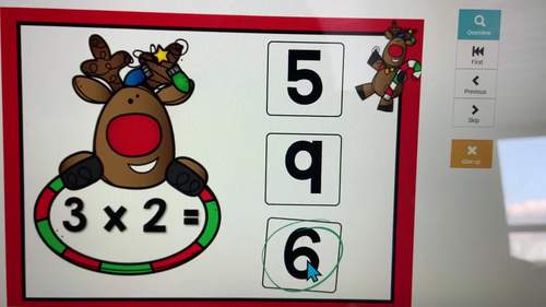 Holiday Multiplication- Multiplying by 6- Boom Cards by Miss T in ...