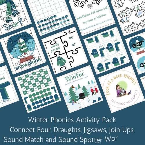 Winter KS1 Phonics Activity Pack - 20 Pages/6 Activities - Adapted to RWI