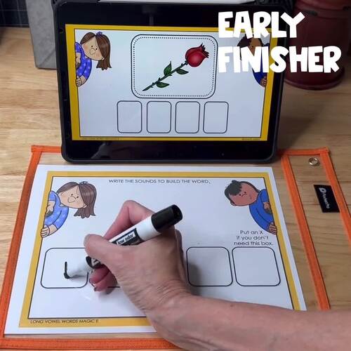 Magic E Practice Long Vowel Words Work Bossy E Early Finisher ...