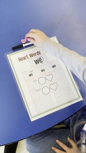 Heart Words Literacy Center by olive and juniper | TPT