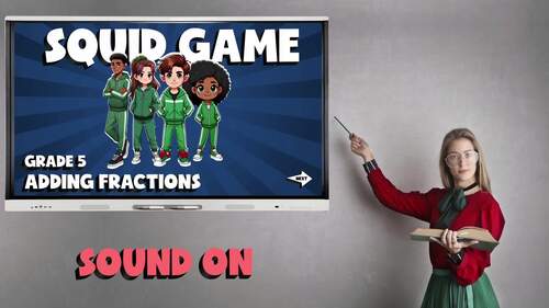 Subtracting Rationals SQUID GAME Grade 7 Interactive No Prep Math Activity