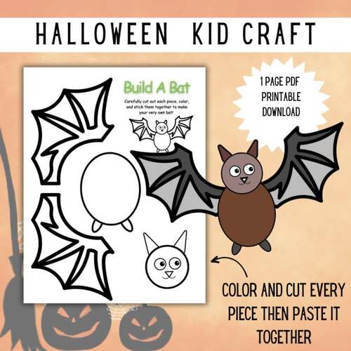 Build a Bat | Halloween Game | Halloween Activities | Halloween Kids ...