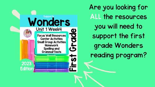 Wonders Reading Unit 1 Week 4 First Grade Center and Small Group ...