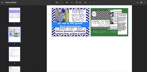 Interactive Theme Unit: Determine & Analyze Theme in Fiction ...