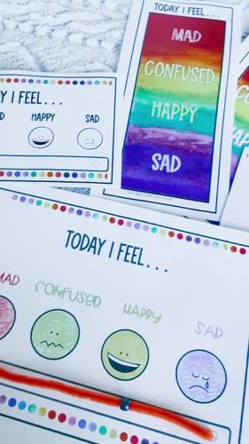 Identifying Feelings and Emotions Elementary | Feelings Thermometer
