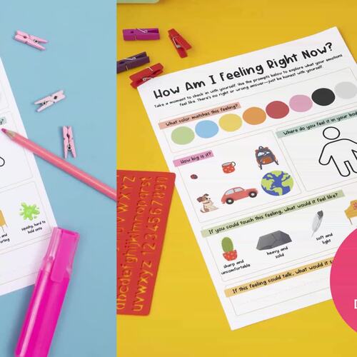 Feelings Check-In Worksheet | School Counseling Tool | Printable & Digital