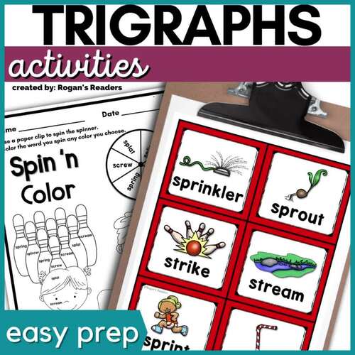 Trigraphs Phonics Activities With 3 Letter Blends Worksheets by Rogan's ...