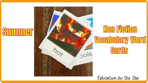 Summer Non Fiction Picture Word Cards K-2 and ESL Bundle | TPT