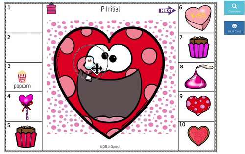 Valentine's Day articulation Boom Cards™ for early developing sounds