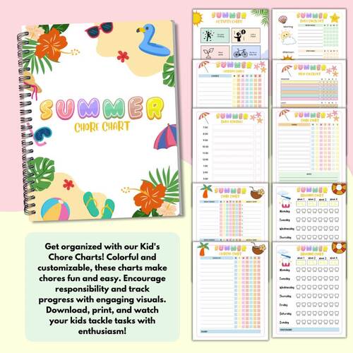 Chore Chart Printable | Reward Chart | Behavior Chart | Summer Routine ...