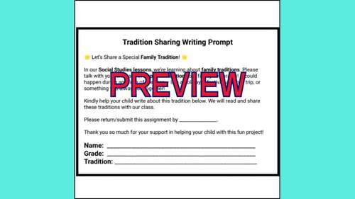 Character & Culture Writing Prompts Bundle Honesty, Traditions & Family ...