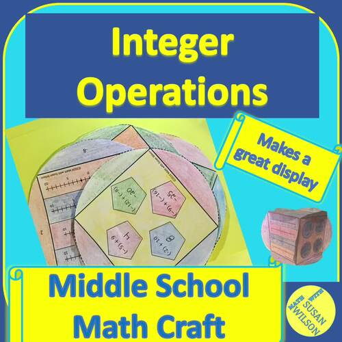 Middle School Math Craft Project - Integer Operations Review Stations