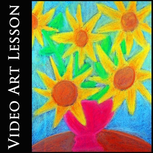 EASY Art Project | Draw VAN GOGH Sunflowers With Chalk Pastels | TPT