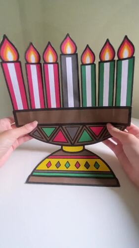 Kwanzaa Kinara Candle Craft 7 Principles of Kwanzaa Nguzo Saba Craft ...