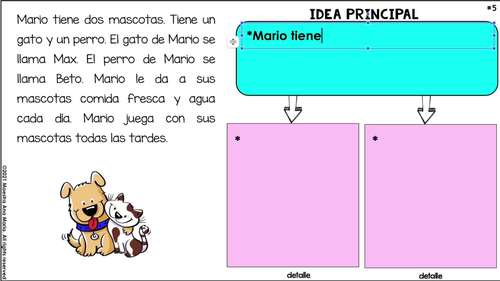 Idea Principal y detalles de apoyo - Main Idea and Supporting Details ...