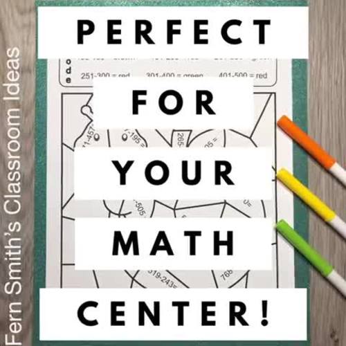 3-Digit Subtraction: Regroup Tens Color By Number | TPT