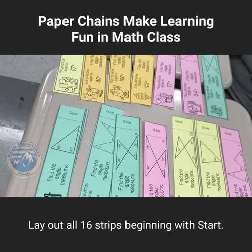 Angle Addition Postulate Paper Chain Activity by Blue Mountain Math