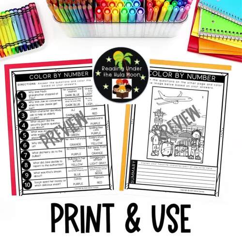 You Are Here Connecting Flights by Ellen Oh Color by Number | TPT