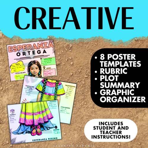 Esperanza Rising Biography Character Analysis Poster Activity Hispanic ...