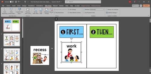 Digital First-Then Visual Board | Behavior Support for K-1 & Special ...