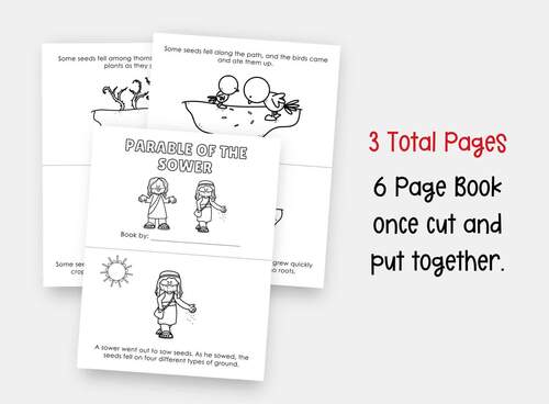 Parable of the Sower Bible Lesson, Sunday School Coloring Craft | TPT