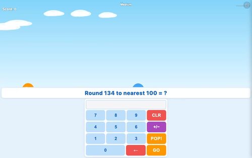 3rd Grade Add & Subtract Math Game Set 4B | Balloon Pop | No Prep Digital