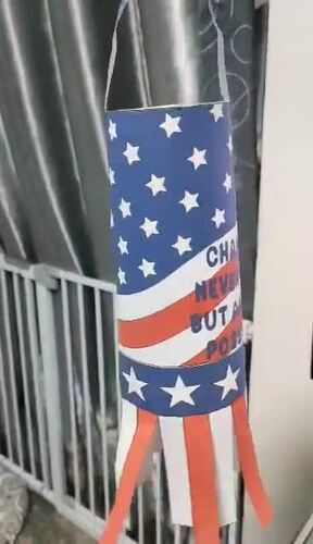 Presidents' Day Craft Barack Obama Windsock Mobile Hanging Activities