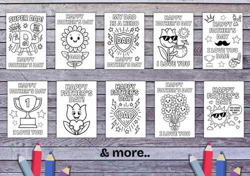 Father’s Day: 20 Coloring Pages for Kids to Celebrate Dad | Fun & Easy