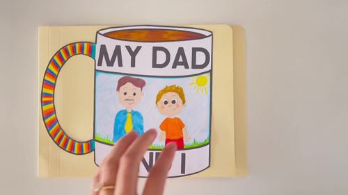 Father's day cup/mug paper craft booklet with coupons (printable gifts ...
