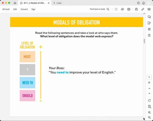 ESL Intermediate Lesson: Learn Modals of Obligation in English | TPT