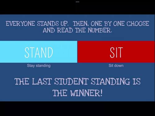 Number Recognition and Identifying Numbers 1-5 Stand or Sit PowerPoint ...