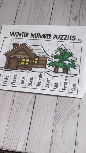 Winter Activity Puzzles | ABC Order & Counting 1-20 by Kids and the ...