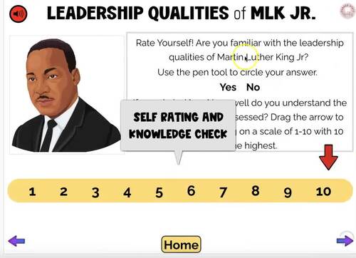 Martin Luther King Jr. Activities Leadership Traits Boom Cards MLK