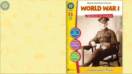 World War 1 Gr. 5-8 by Classroom Complete Press | TpT