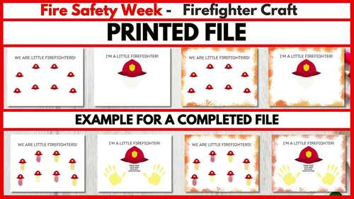 Fire Safety Craft - Fire Safety Week Handprint Craft Activity - Fire ...