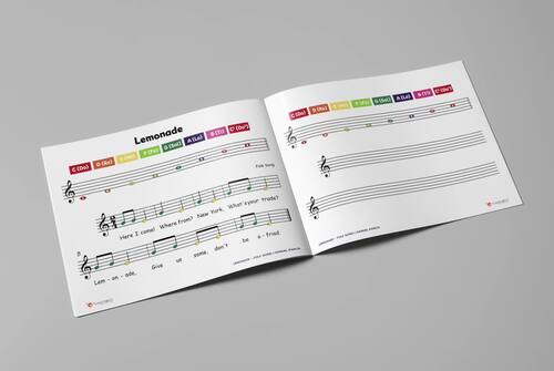 Lemonade - Folk Song | Boomwhackers Tube Sheet Music | Color Coded Music