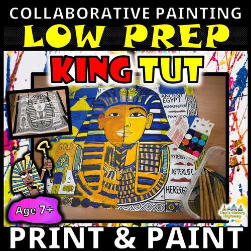 King Tutankhamun Collaborative Art Project | Ancient Egypt for Middle ...