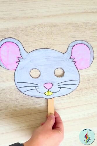 Mouse Mask Printable Craft Template, DIY Animal Face & Eye Masks ...
